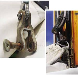 Mainsail Halyard Shackles - Practical Sailor